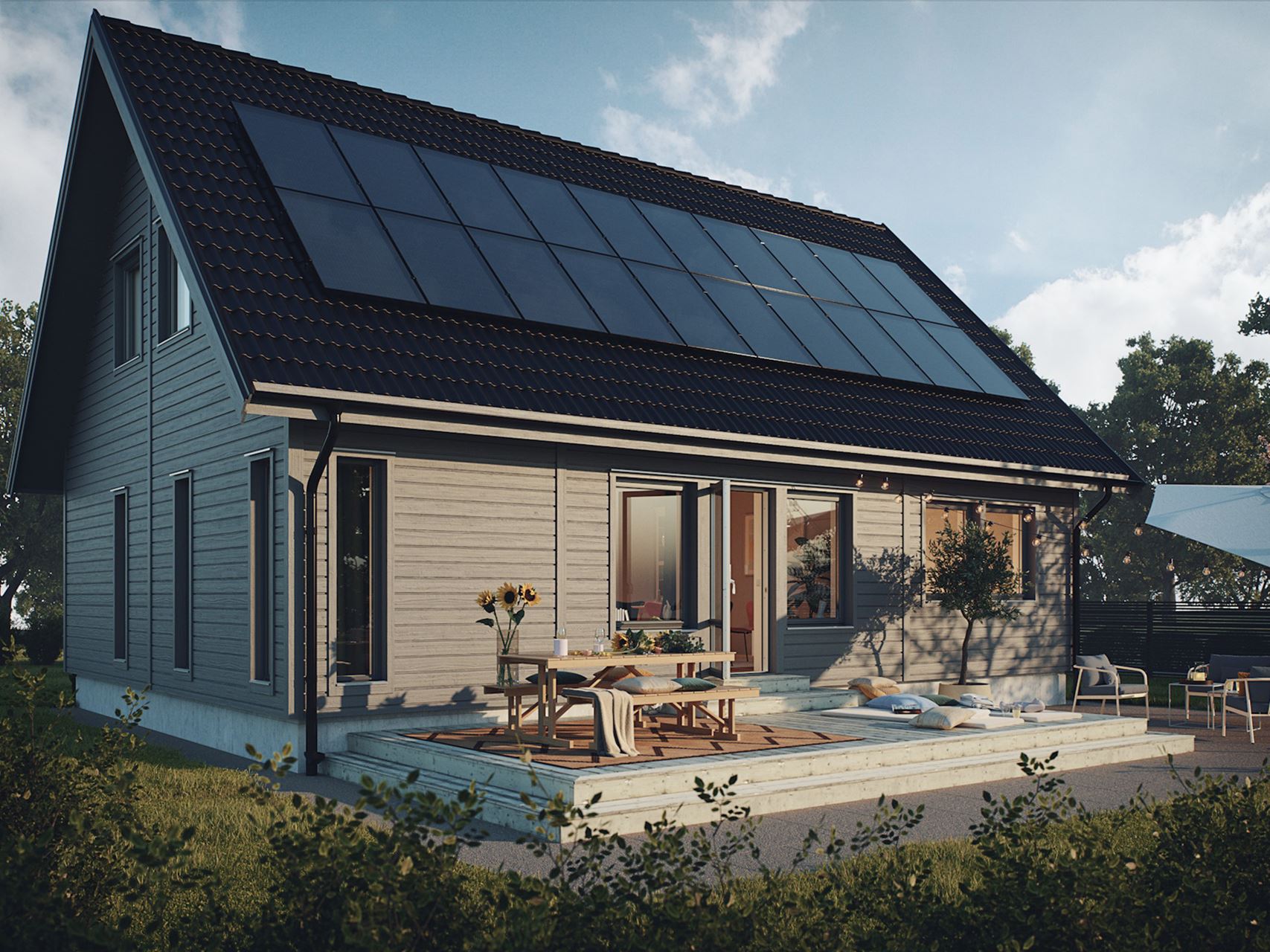 Solceller och solpaneler till din villa | Smålandsvillan